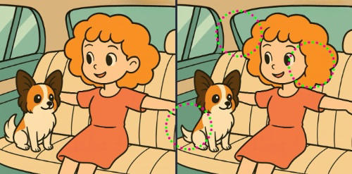 Spot the 3 Differences in Girl Travelling With Her Dog Beat the 51 ...
