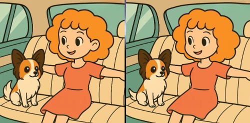 Spot the 3 Differences in Girl Travelling With Her Dog Beat the 51 ...