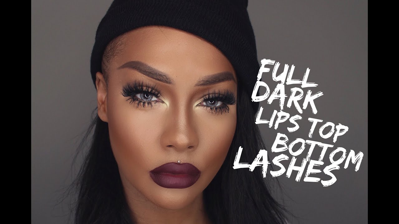 Dark full lips top & bottom lashes | Sonjdraldeuxe
