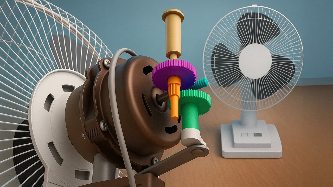 How does an oscillating fan work?