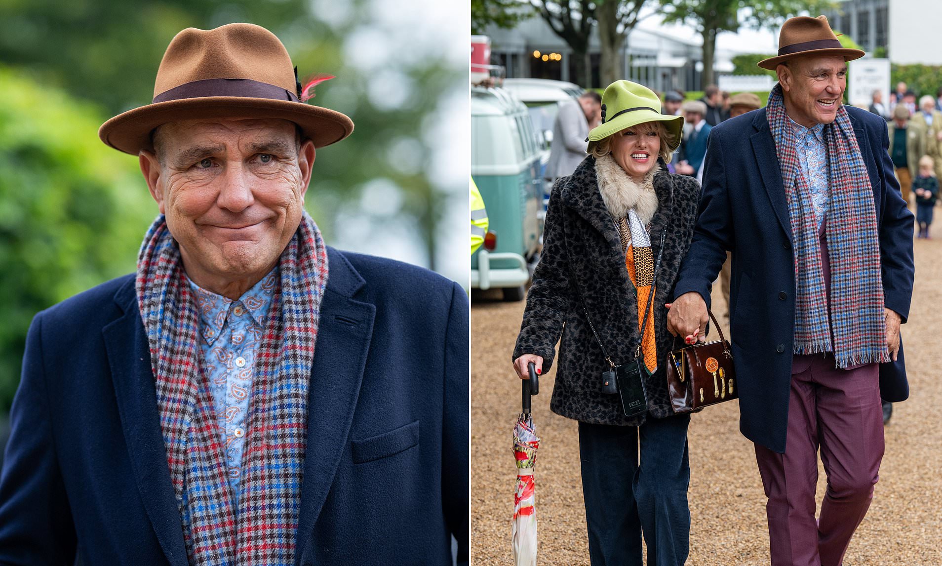 Vinnie Jones looks loved-up with girlfriend Emma Ford at 27th Goodwood ...