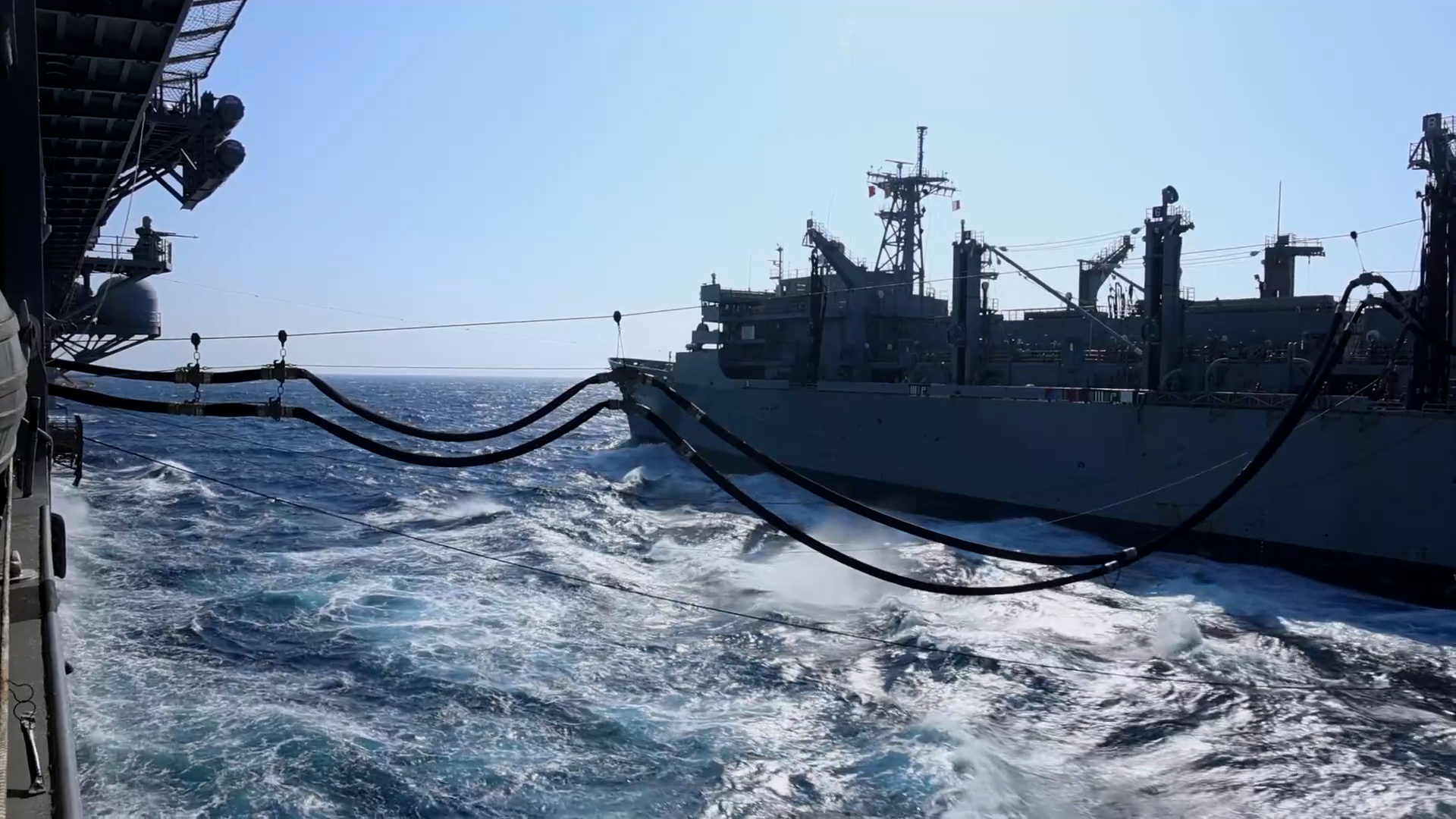 US Navy Replenishment at Sea