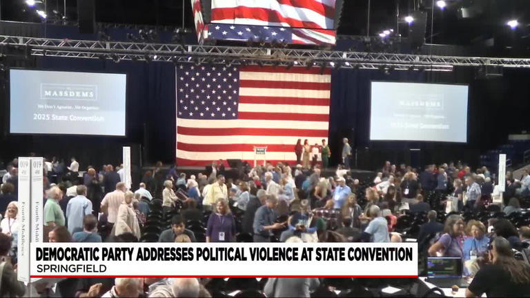 Mass Democratic leaders denounce political violence at convention