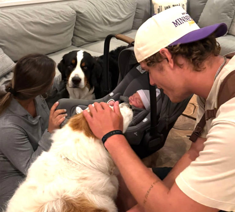 J.J. McCarthy’s fiancée shares new photo of baby boy after Vikings QB’s life-altering week