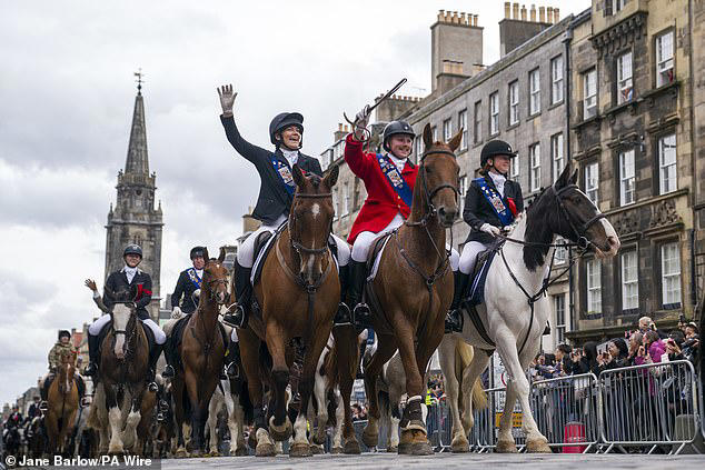 Princess Royal is all smiles as she joins historic procession around ...