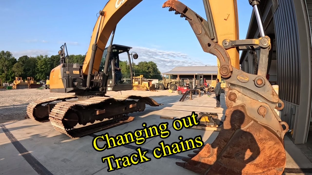 Changing out a Case CX250D excavator undercarriage and prepping it to ...