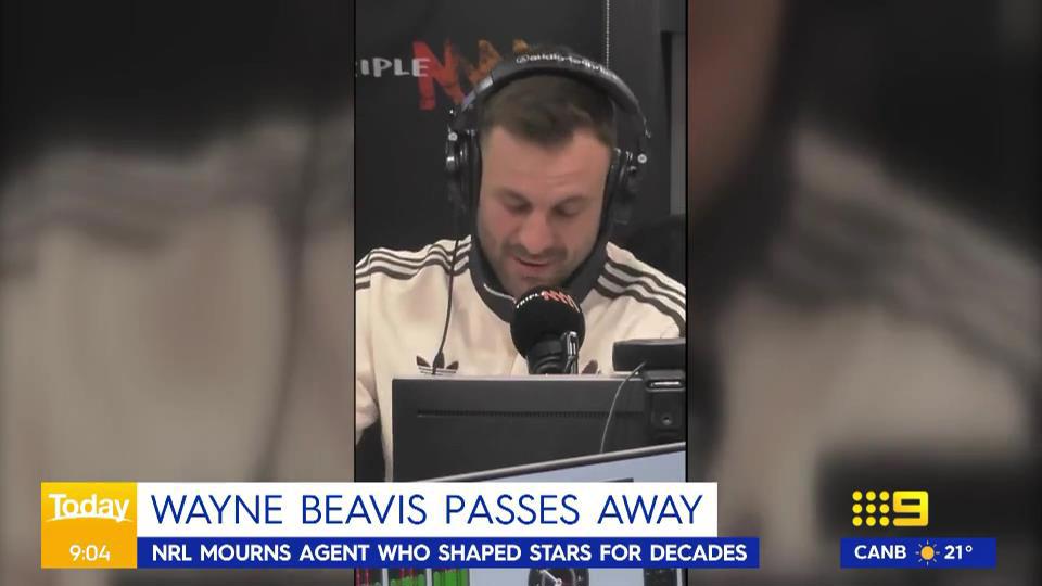 Leading agent's death brings NRL star to tears