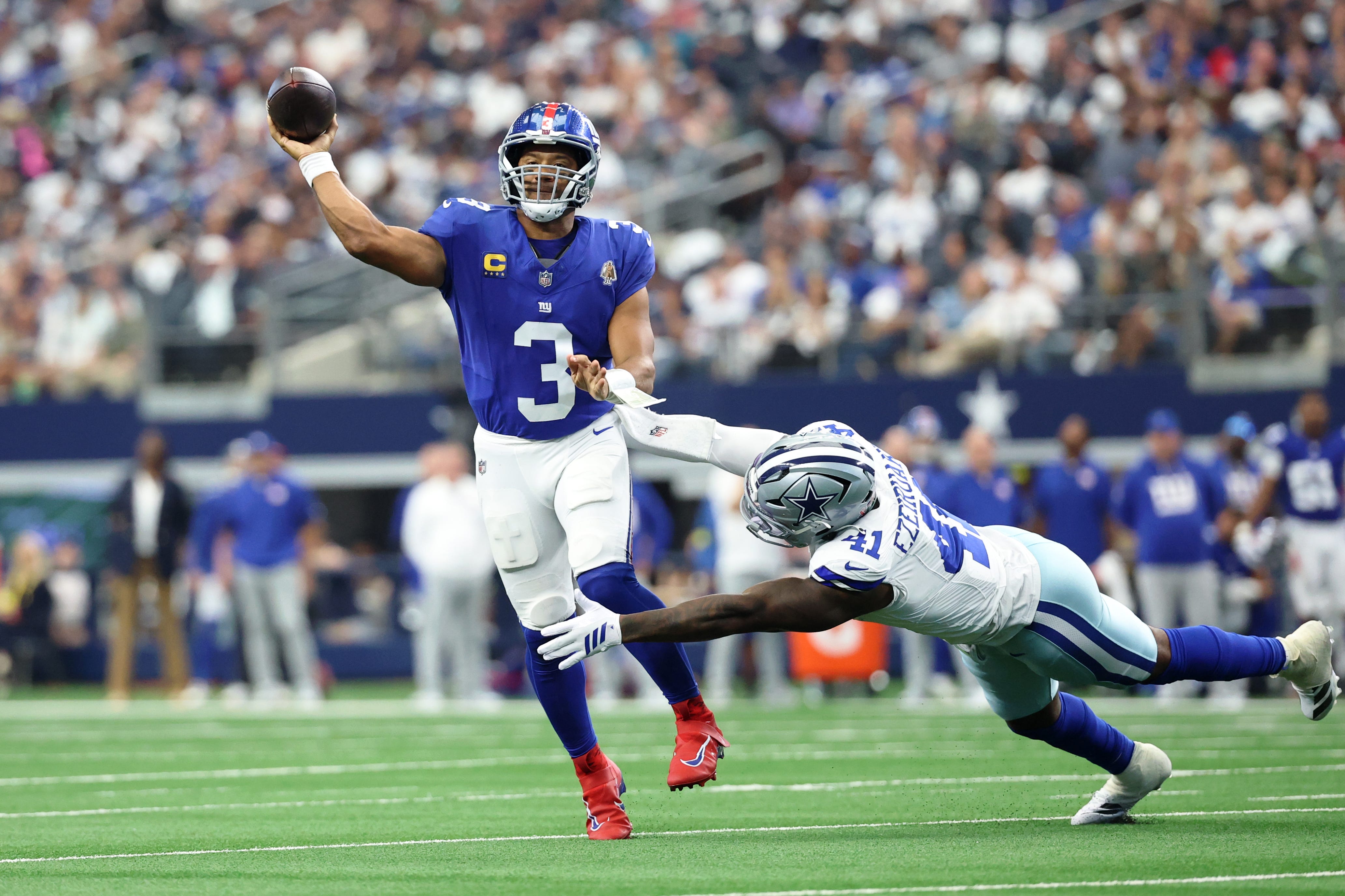 Grading Russell Wilson's throwback Week 2 performance in Giants' OT ...