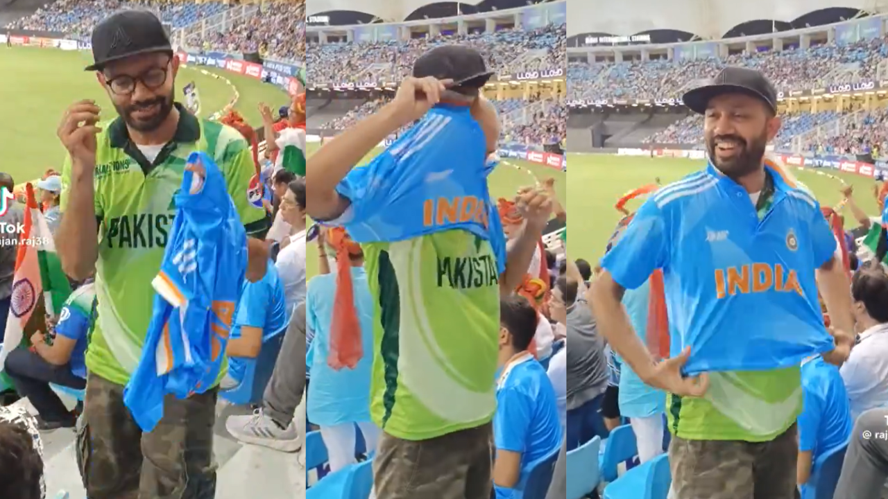 Watch: Pakistan fan changes jersey mid-match against India, video goes ...