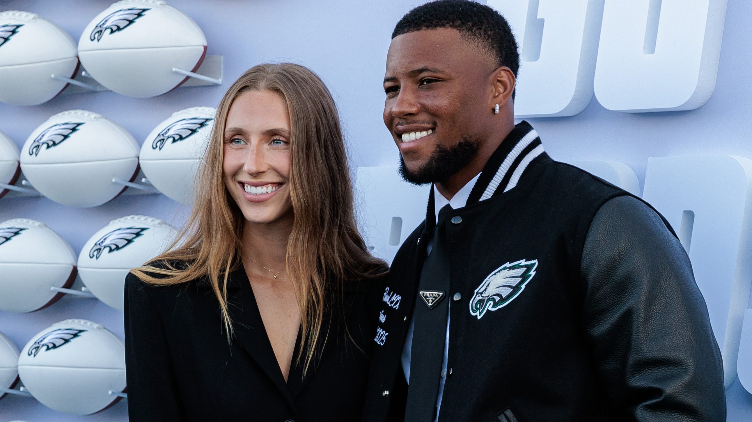 Eagles RB Saquon Barkley Sends Clear Message on Future Wife Anna Congdon
