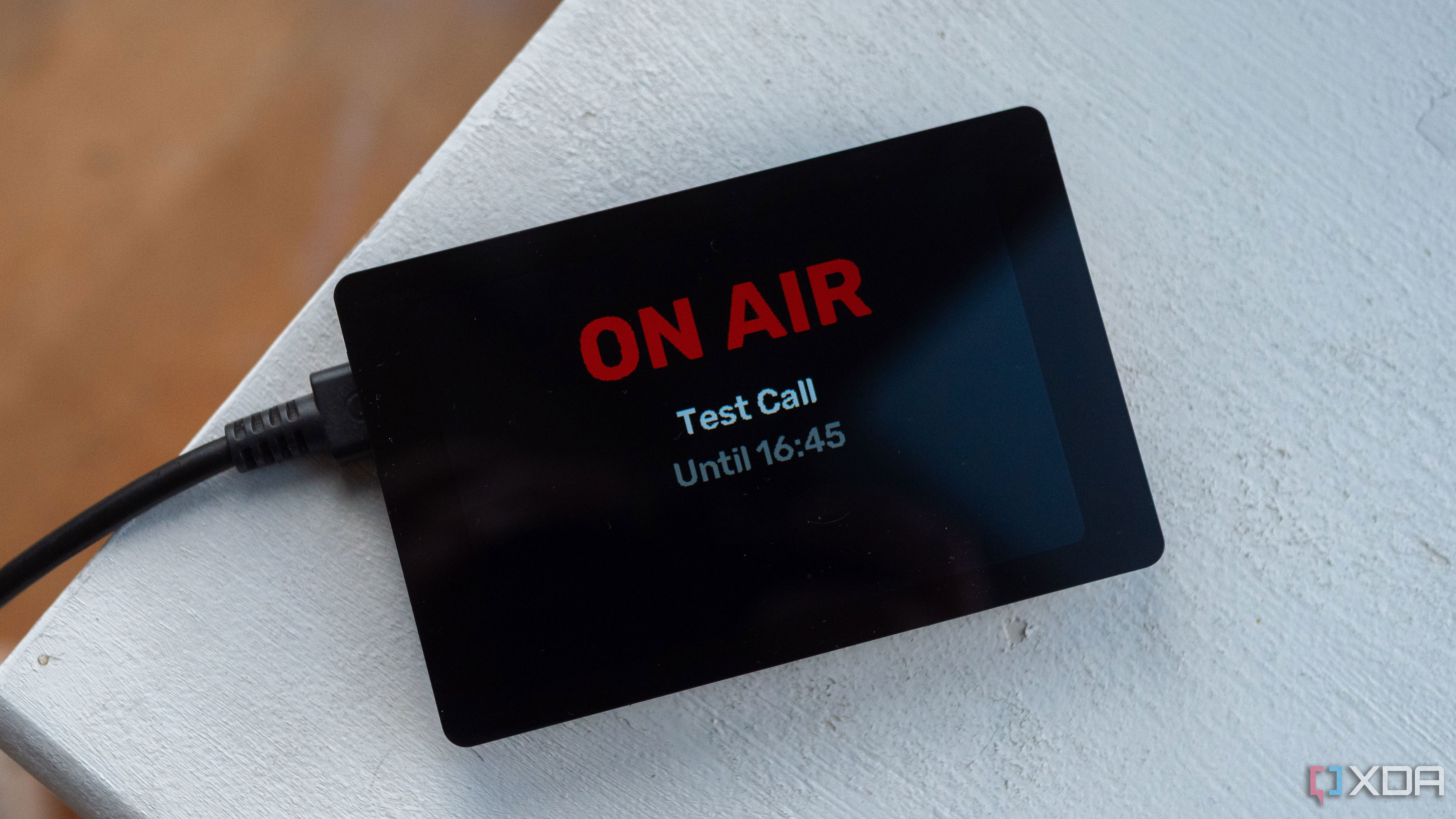 I built an "on air" display for my home office using this cheap ESP32-based setup