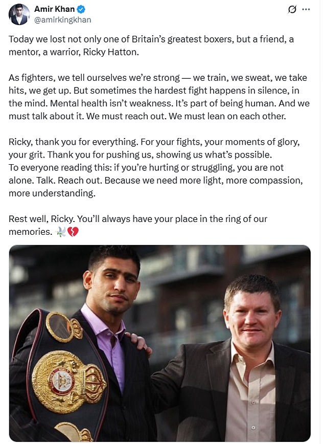 Ricky Hatton's brother pays heartbreaking tribute to 'Richard' after he ...