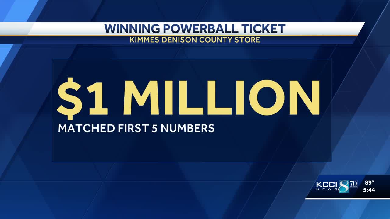 $1 million prize-winning Powerball ticket sold in western Iowa