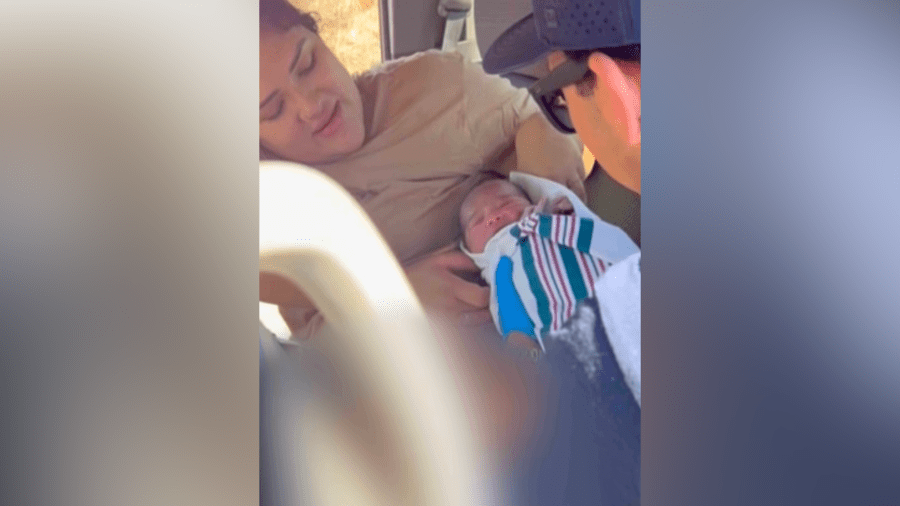 ‘Mom, she’s on the floor!’ Lake L.A. mother recounts chaotic roadside birth