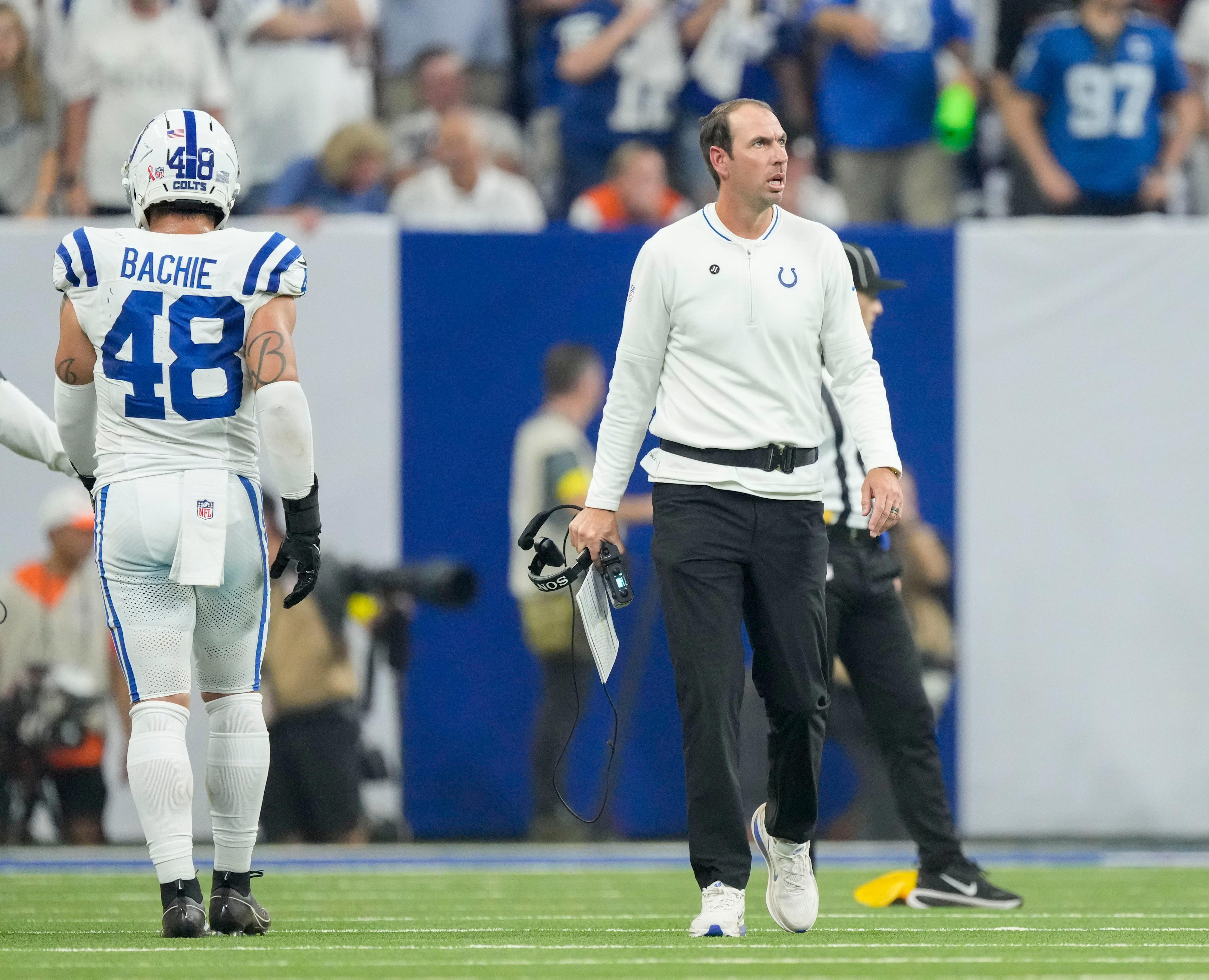 Colts coach Shane Steichen tries to explain his time management on ...