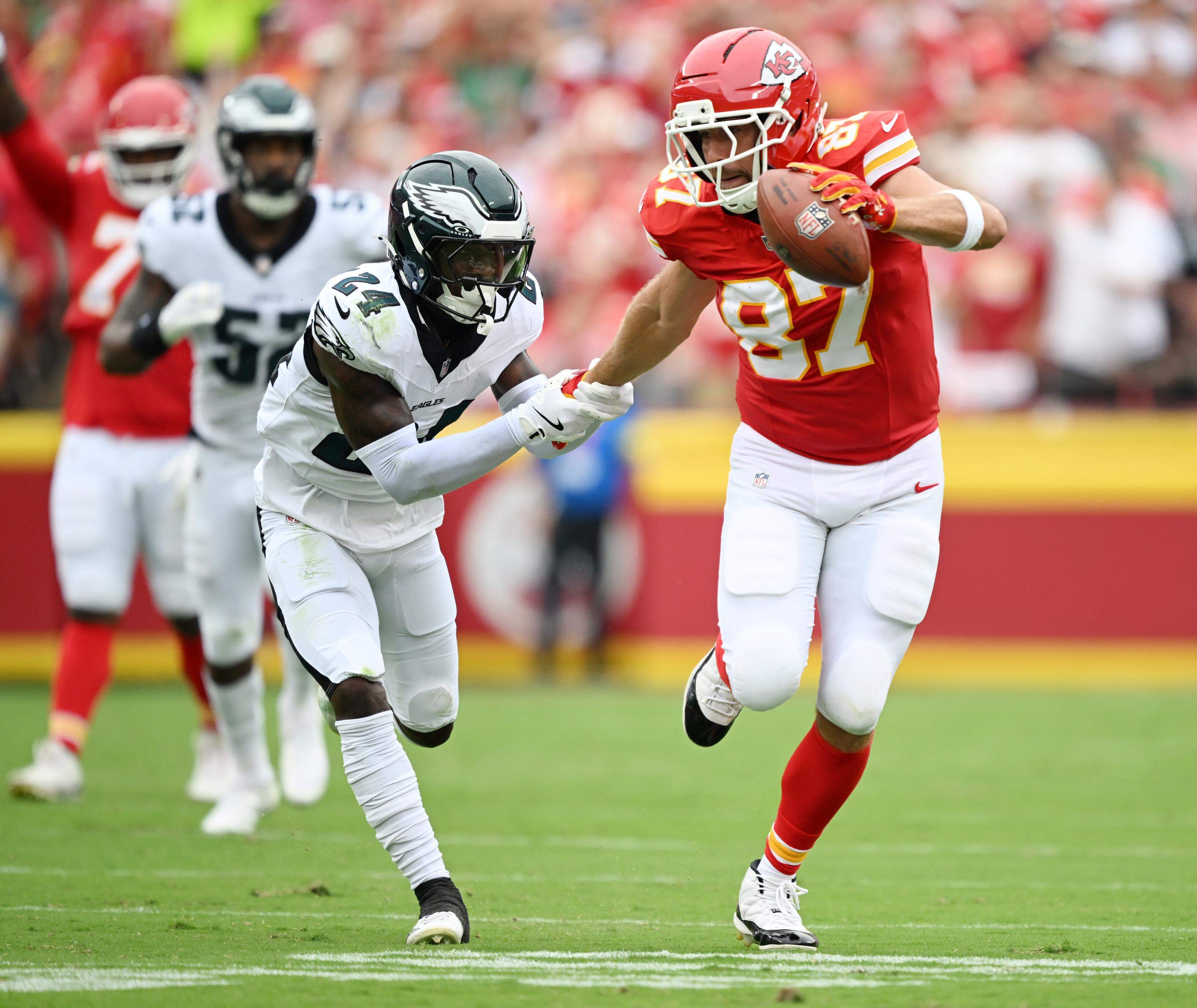 The Eagles beat the Chiefs. KC's Rashee Rice and Xavier Worthy were ...