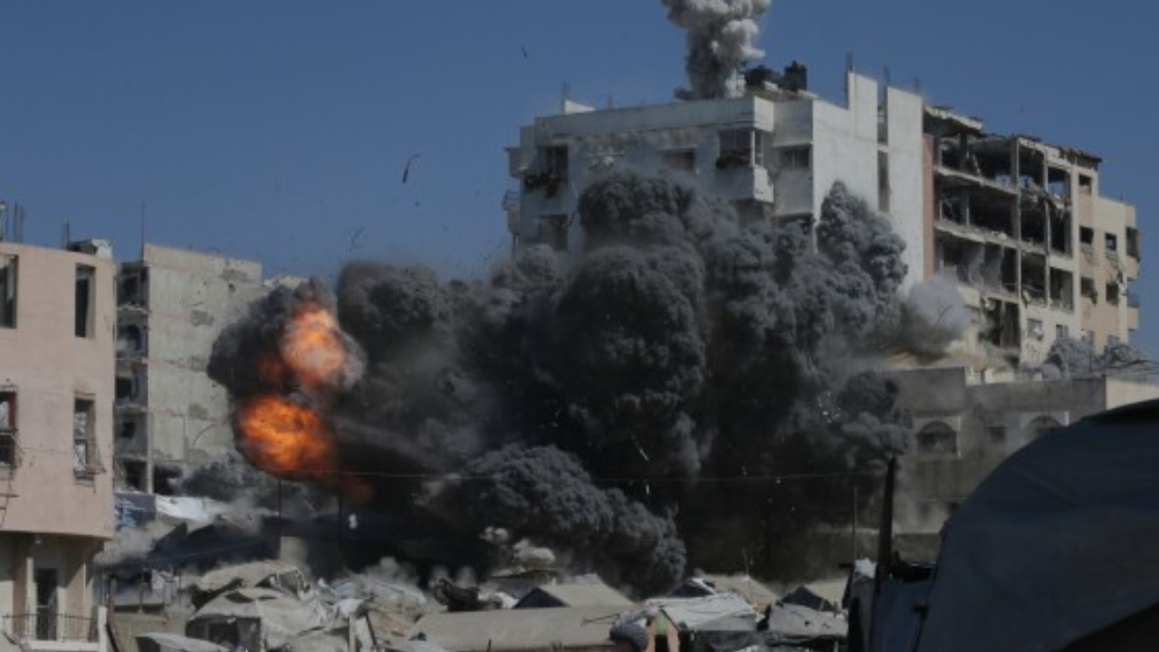 Israeli Strikes Hit High-Rise Buildings In Gaza City, 50,000 People ...