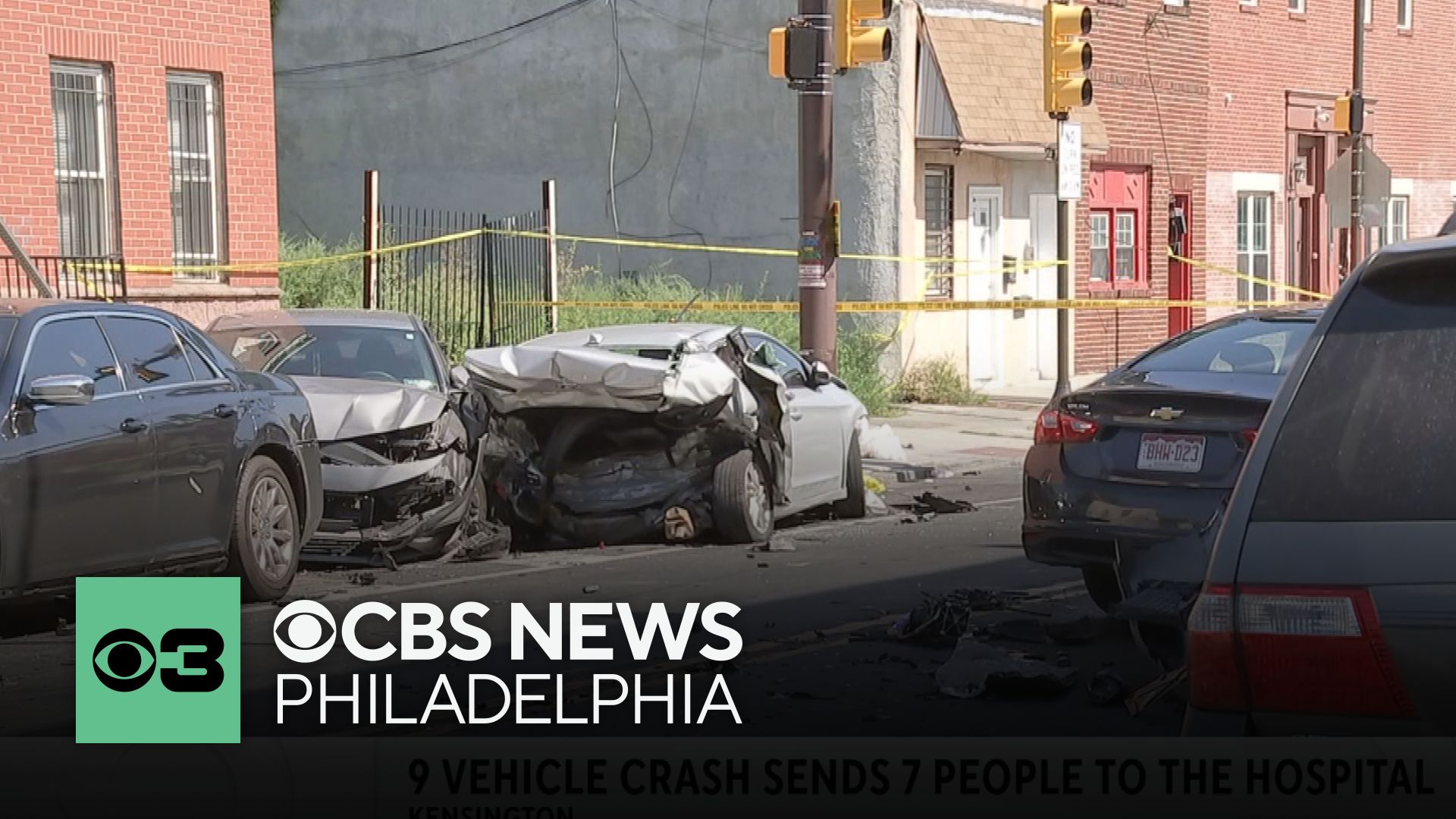 7 taken to hospital after 9-vehicle crash in Philadelphia's Kensington ...