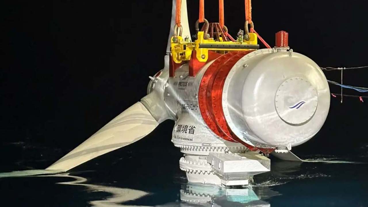Japan Submerges Enormous Tidal Turbine to Capture Energy from Ocean ...