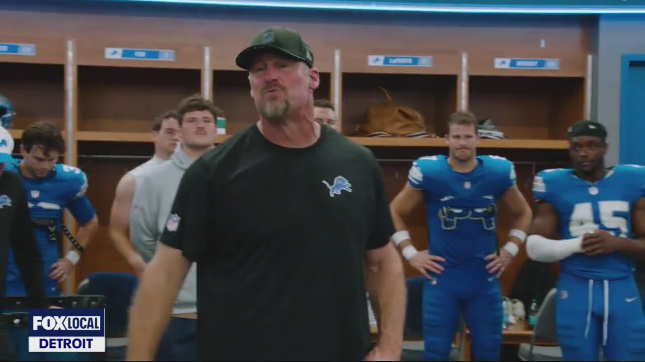 Dan Campbell locker room speech after Chicago Bears victory