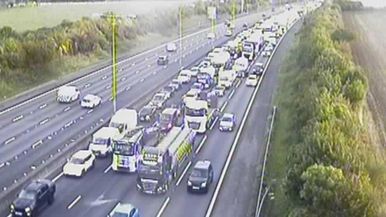 M25 Chaos: Crash and Roadworks Spark M20 Delays