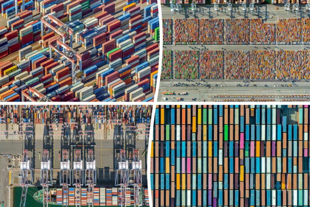 Photographer captures incredible bird’s-eye views of US ports from ...