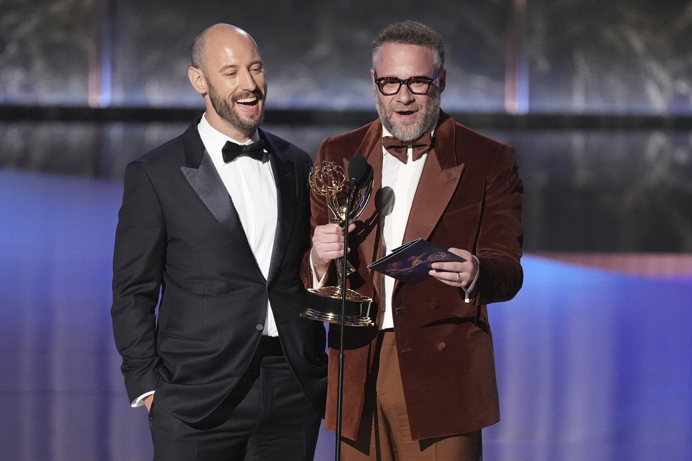 Seth Rogen and Evan Goldberg set Emmy record with comedy wins for 'The ...