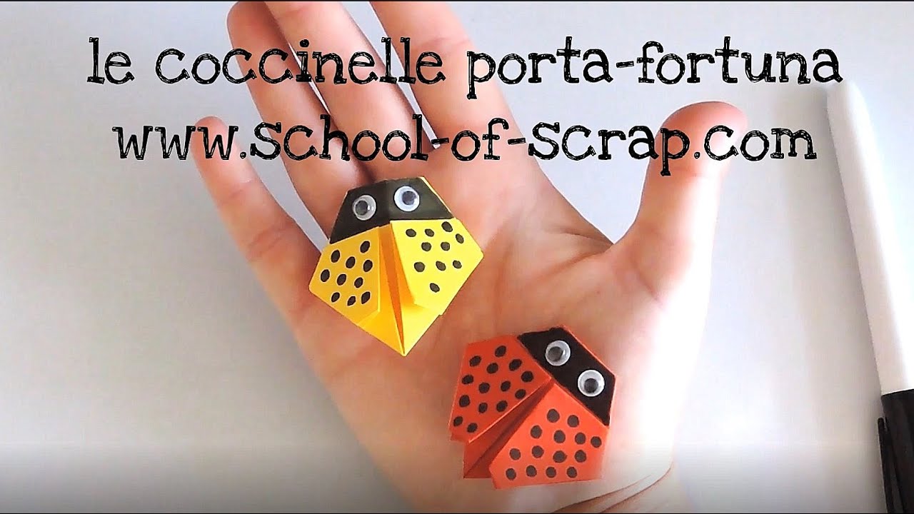 Coccinelle Portafortuna Origami – Idee Creative Fai da Te