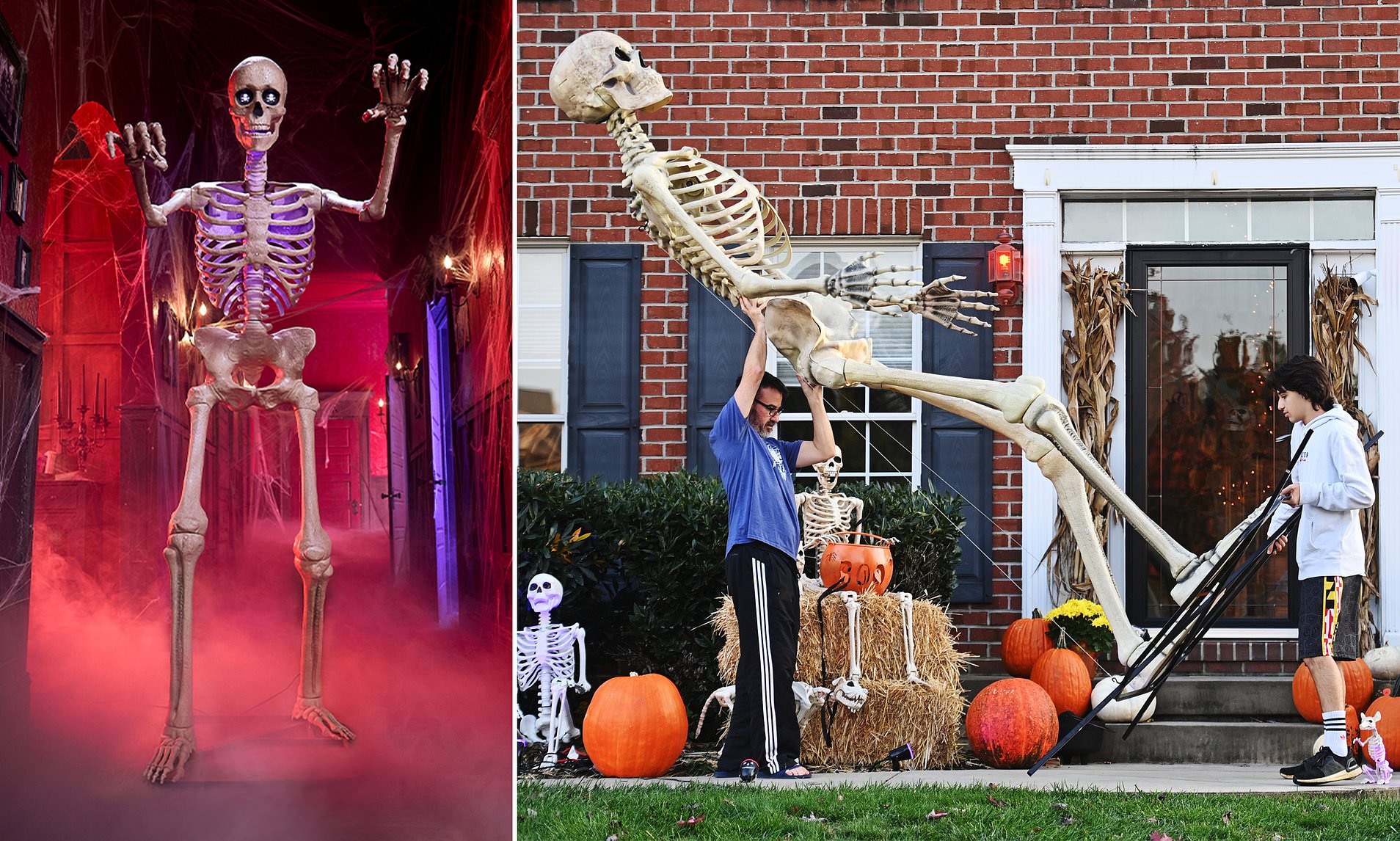 Home Depot's huge skeleton is back and it's creepier than ever with a ...