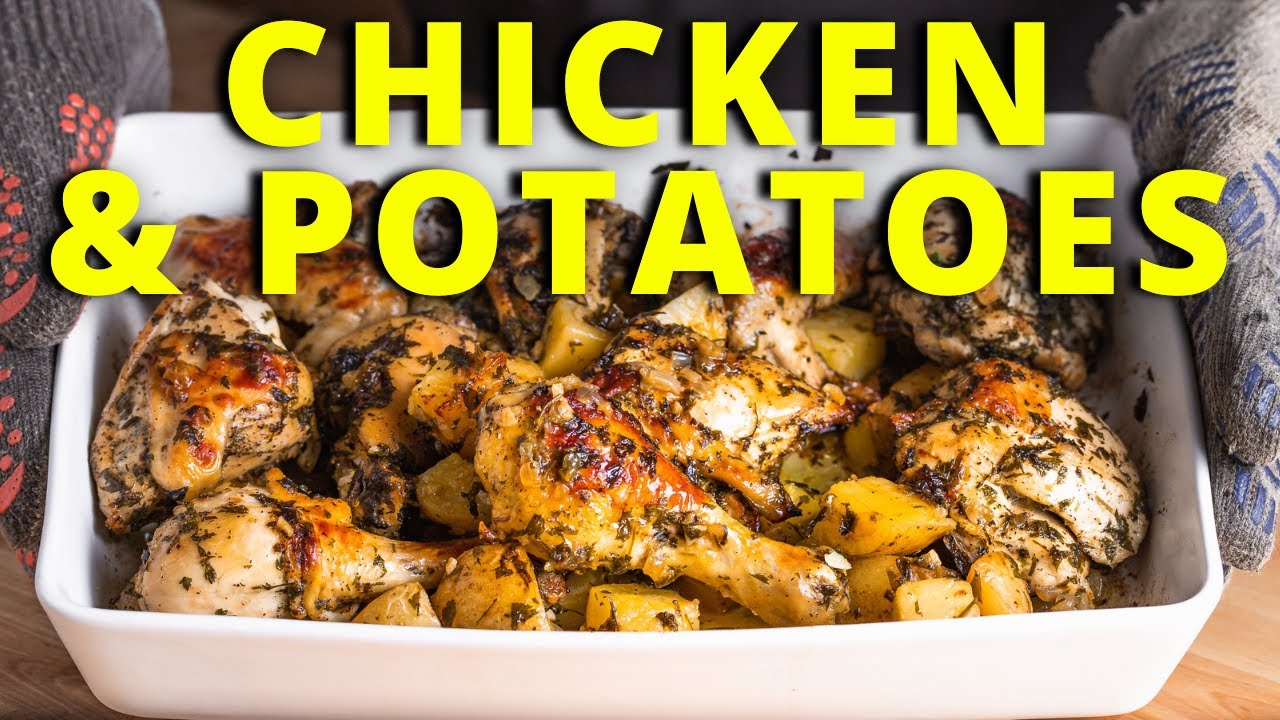 Oven-Baked Chicken and Potatoes the Italian Way