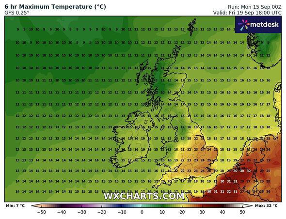 UK weather maps show exact date autumn 'mini-heatwave' hits 26C - 20 ...