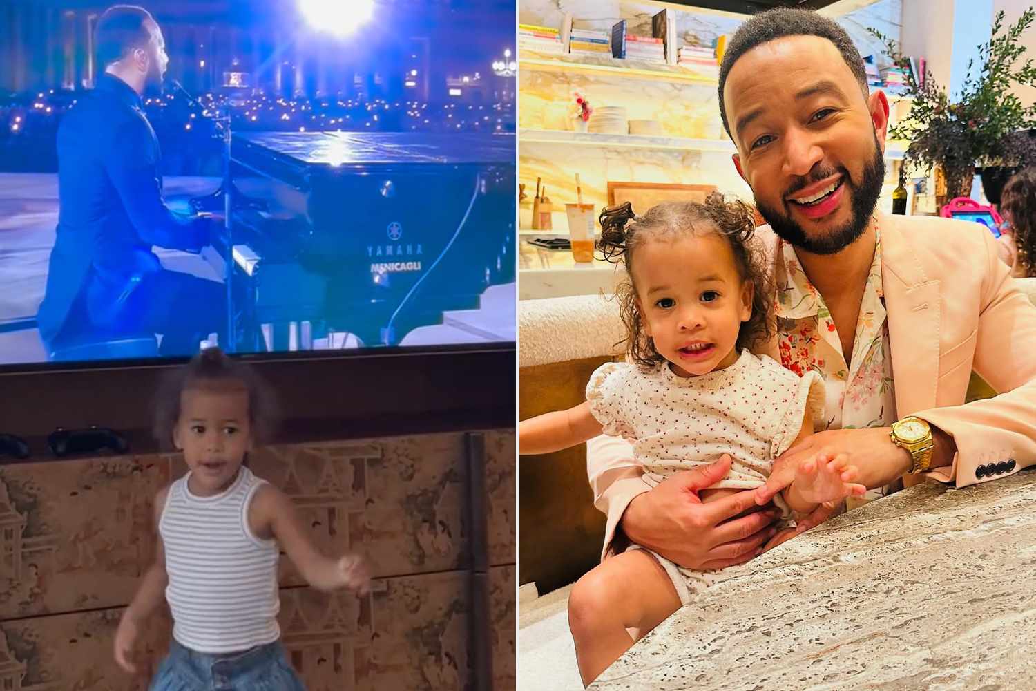 John Legend’s Daughter Esti Is His Biggest Fan as She Watches Him ...