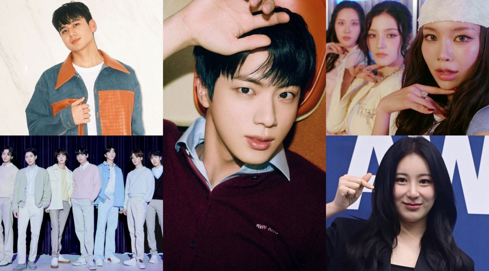 방탄소년단 진-River Joseph-방탄소년단-이채연-모모랜드 아이돌픽 위클리 1위 [DA:차트]