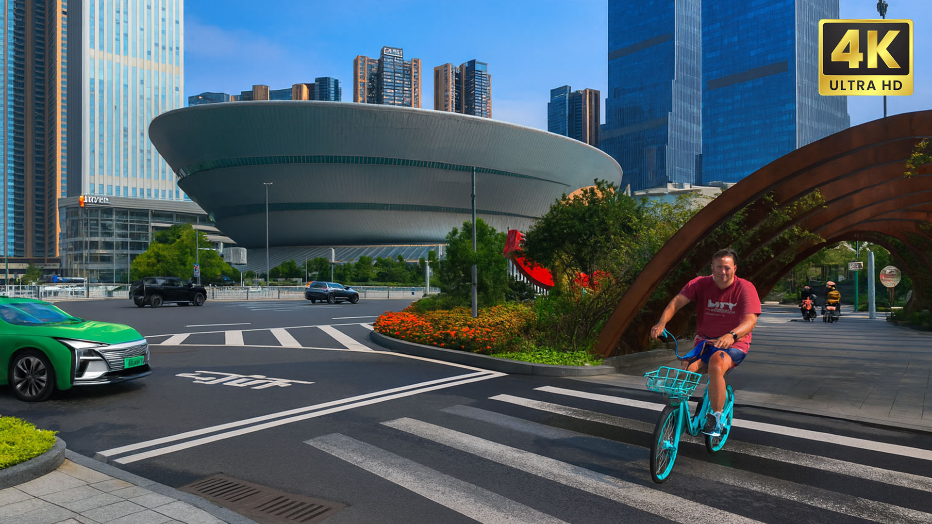 Exploring Chengdu’s CBD Green Spaces – China 4K