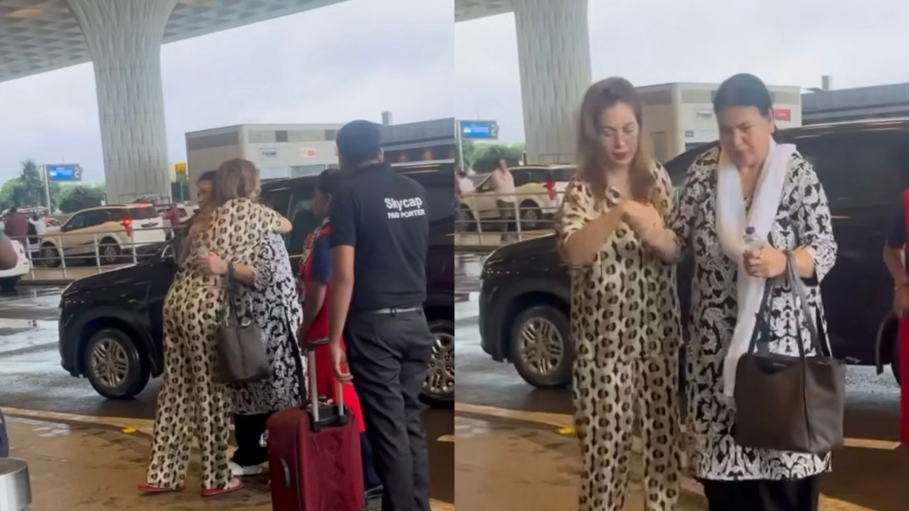 Taarak Mehta Ka Ooltah Chashmah's Munmun Dutta touches her mother's feet at Mumbai airport, fans ...