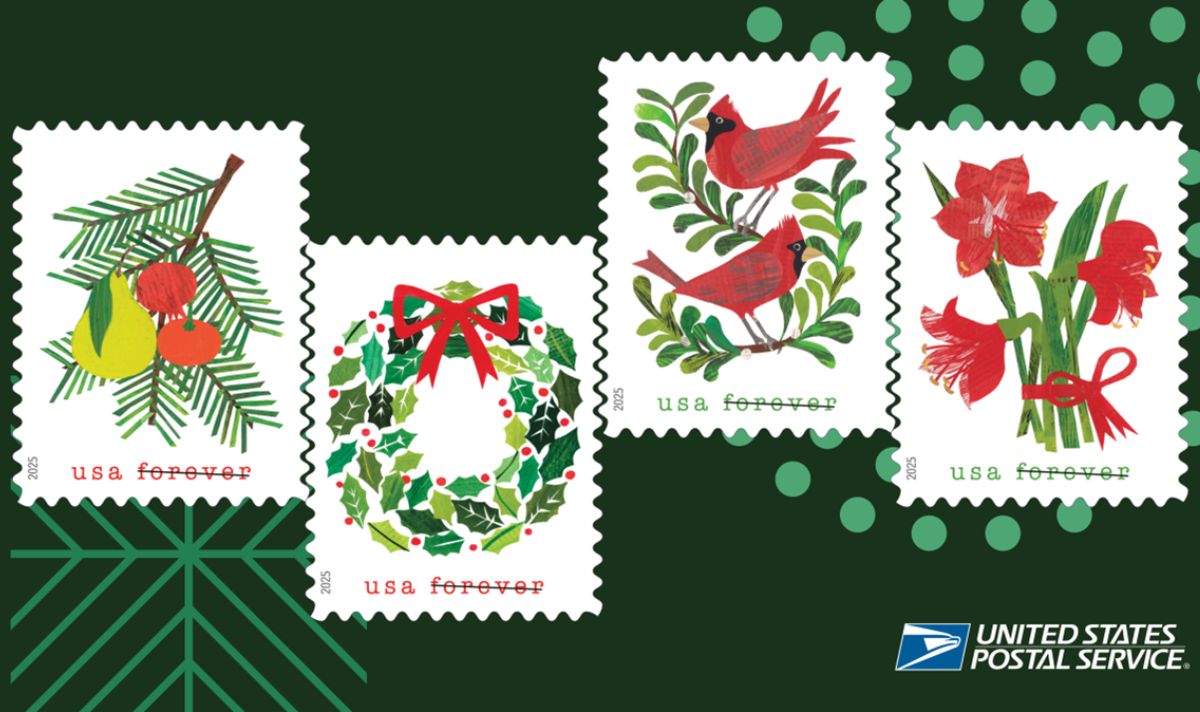 USPS unveils Holiday Cheer stamps for 2025