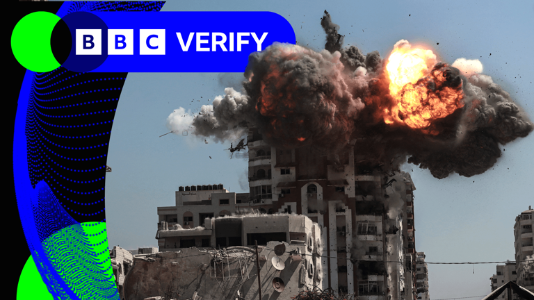 Verifying tower block destruction in Gaza City