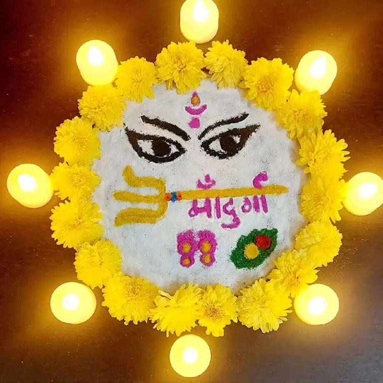 Creative Rangoli Designs for Navratri Celebrations