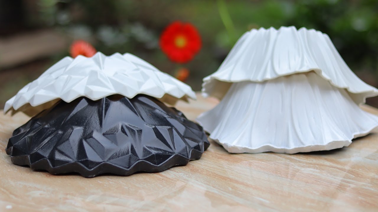 Casting a cement pot – easy DIY project