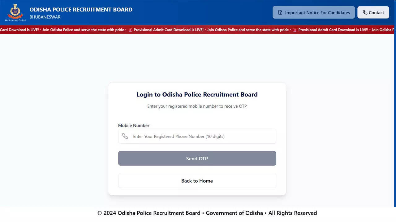 Odisha Police SI admit card 2025 released at odishapolice.gov.in ...