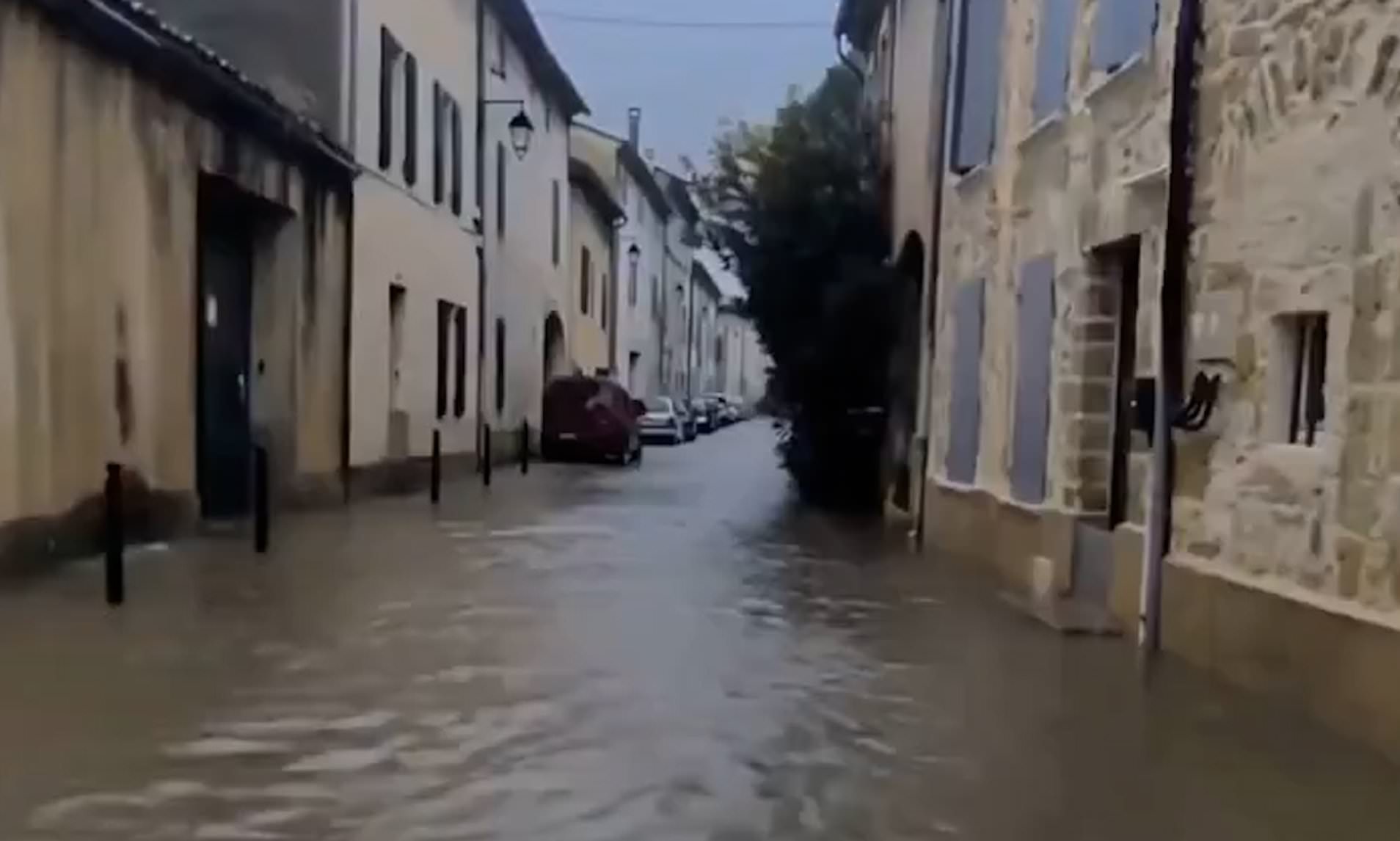 Roads turn into rivers in southern France as severe weather alert is ...