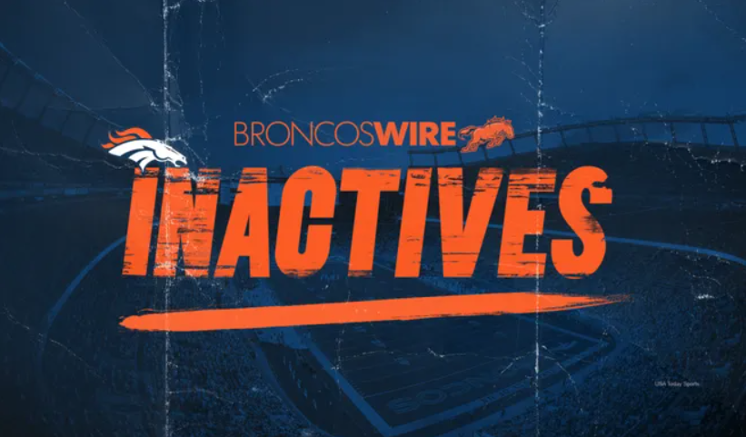 Broncos inactives: 7 players won't play vs. Jaguars