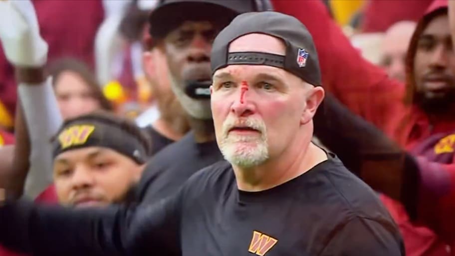 Dan Quinn Bleeding After Big Collision With Marcus Mariota on ...