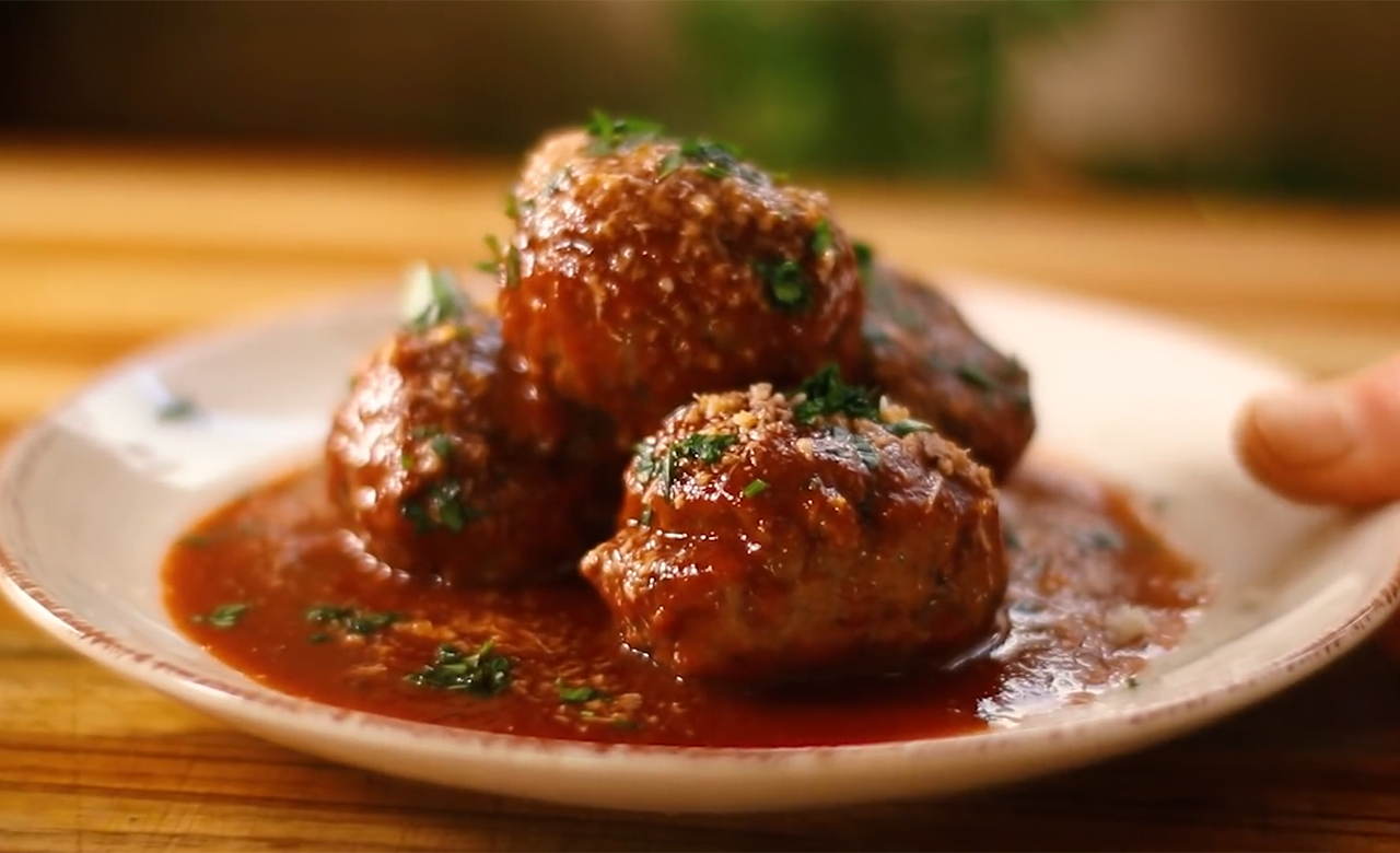Secret to juicy Italian style meatballs