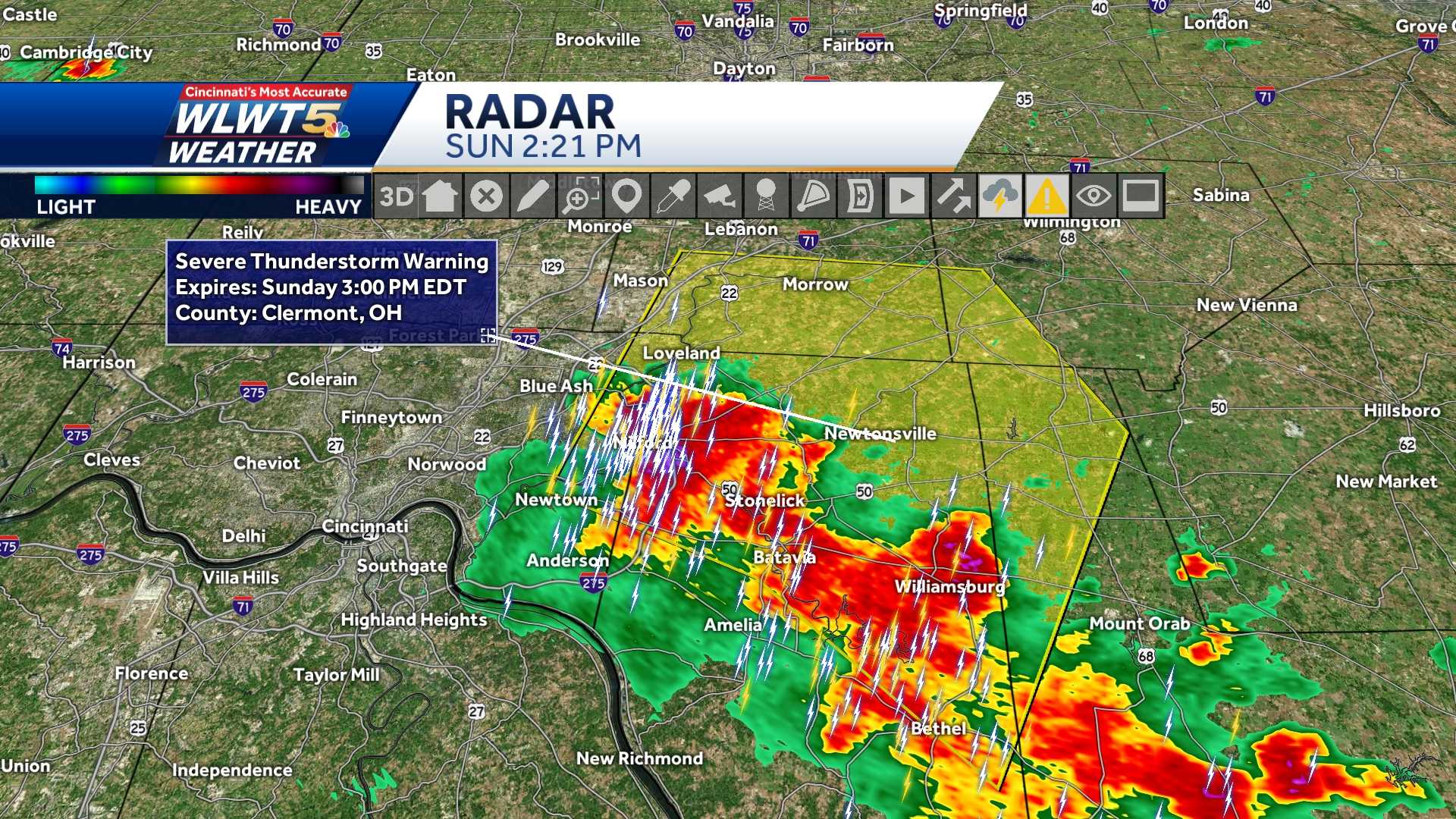 Severe thunderstorm warning issued for parts of Greater Cincinnati ...