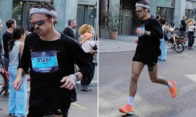 Harry Styles breaks his personal best during Berlin Marathon as he runs ...