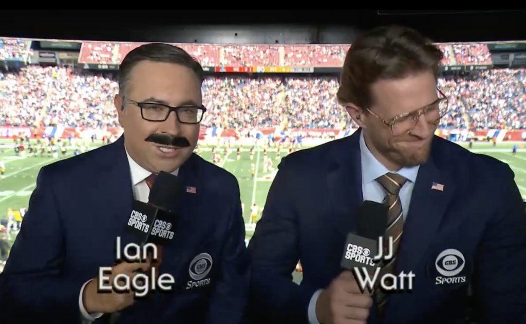 Ian Eagle, J.J. Watt go retro on CBS