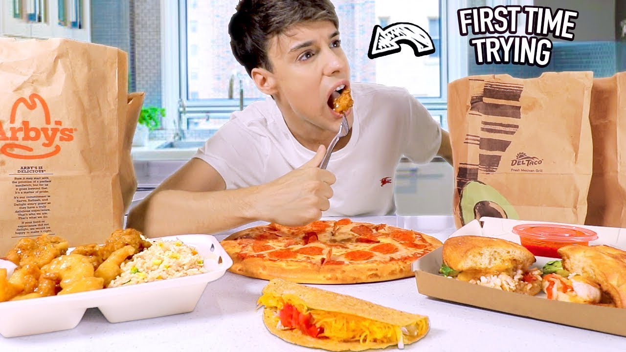 I tried American fast foods I had never seen before