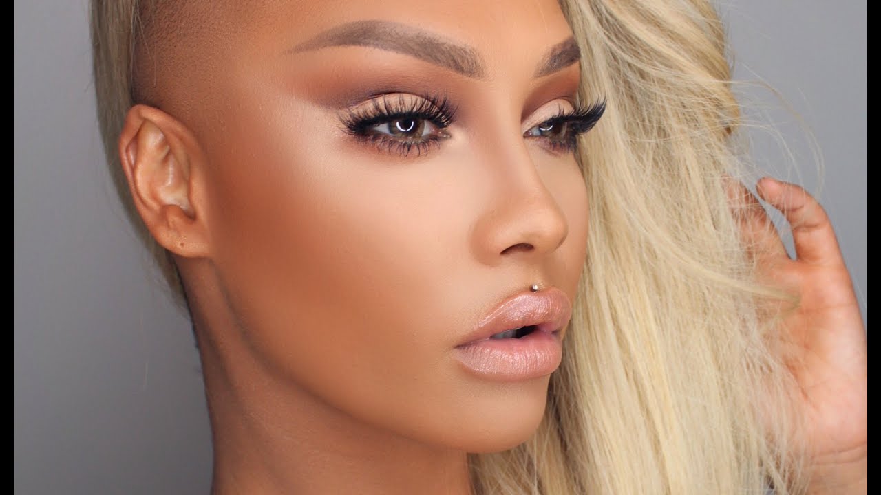 Nude matte cut crease technique