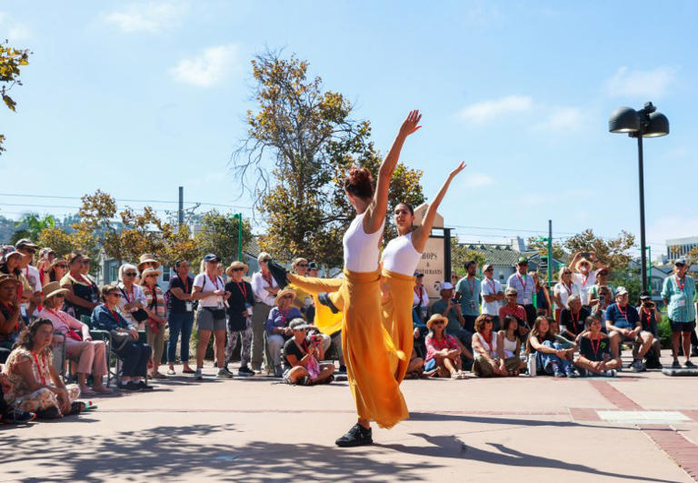 Performers twirl, jump, spin, bringing San Diego’s Trolley Dances to life